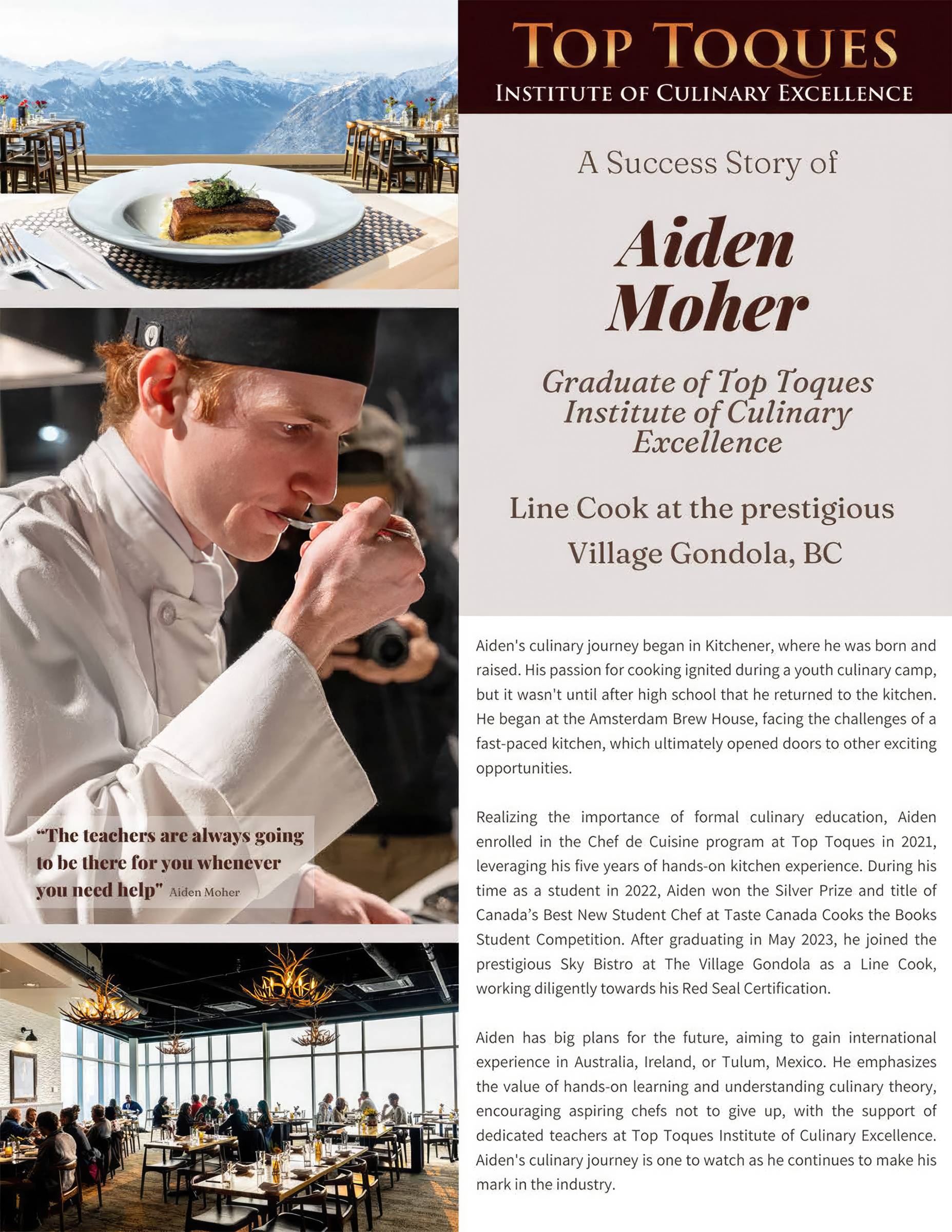 Student Success Stories - Top Toques